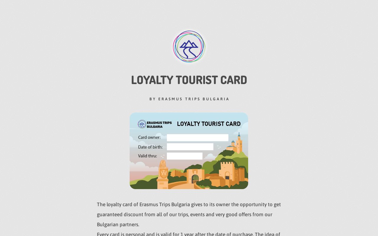 Erasmus Trips Bulgaria Card